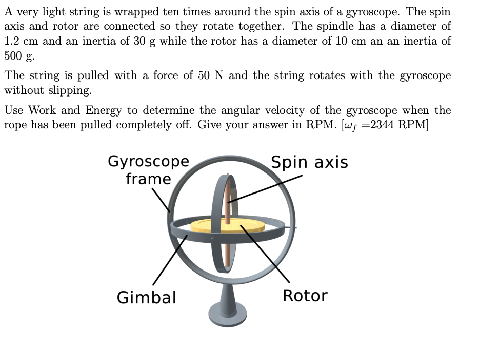 Solved A very light string is wrapped ten times around the | Chegg.com