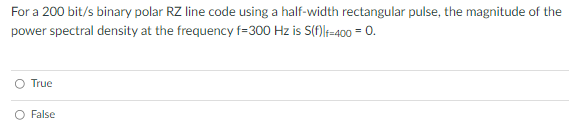 Solved For a 200 bit/s binary polar RZ line code using a | Chegg.com