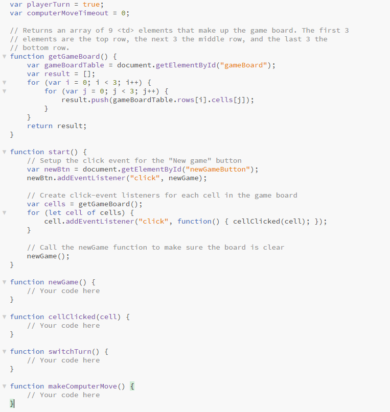 Solved How do I create a JavaScript Tic-Tac-Toe using the | Chegg.com