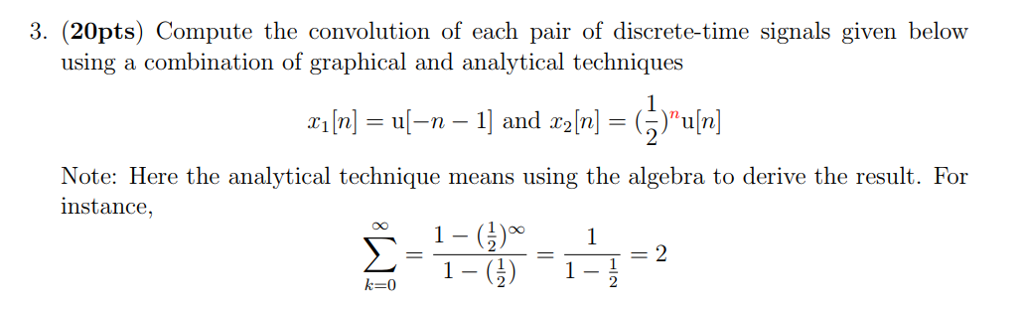 Solved 3. (20pts) Compute the convolution of each pair of | Chegg.com
