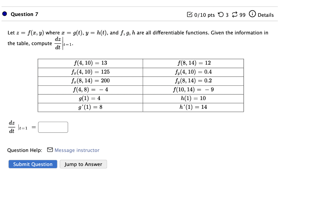 Solved Let z=f(x,y) where x=g(t),y=h(t), and f,g,h are all | Chegg.com