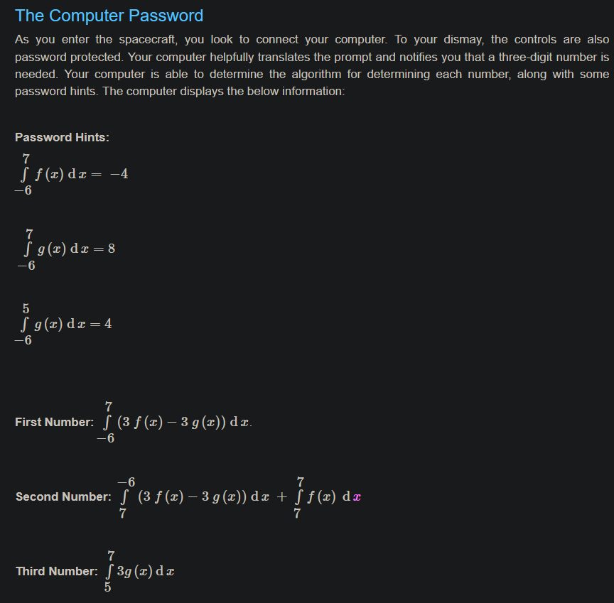 Solved The Computer PasswordAs you enter the spacecraft, | Chegg.com Solved The Computer PasswordAs you enter the spacecraft, | Chegg.com