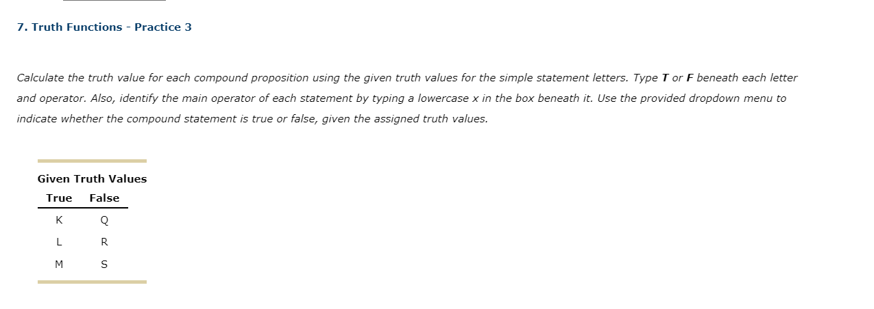 Solved Calculate the truth value for each compound | Chegg.com