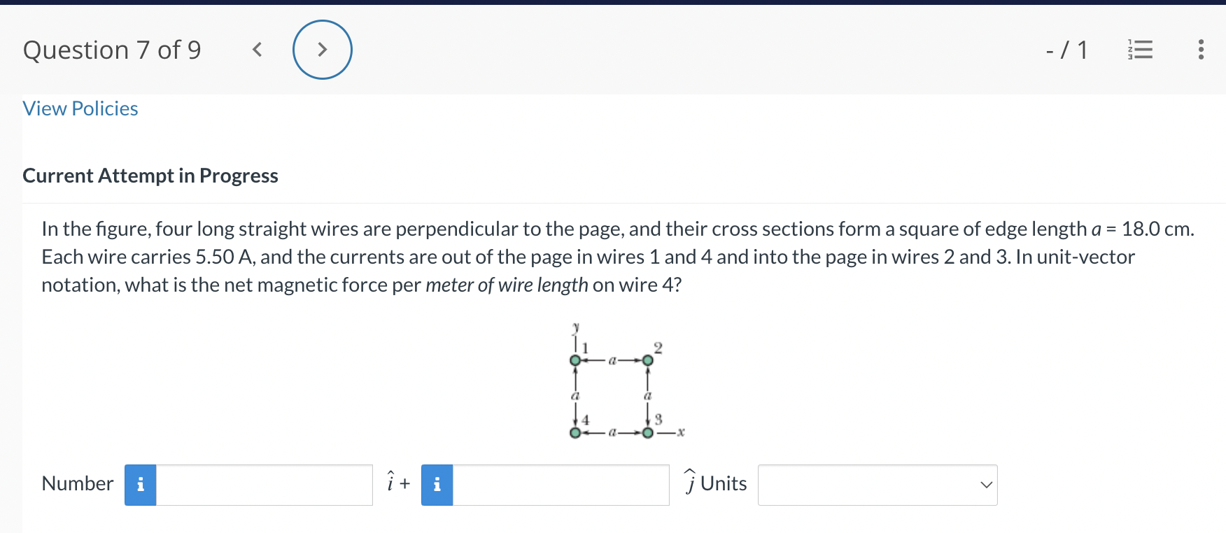 Solved Current Attempt in ProgressIn the figure, four long | Chegg.com