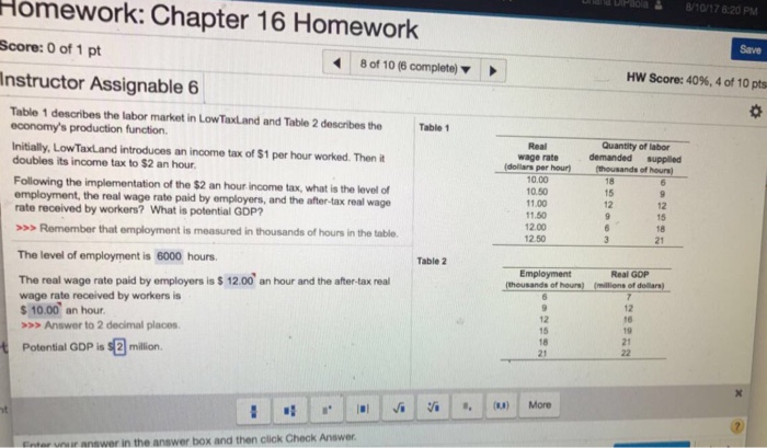 Solved Table 1 describes the labor market in LowTaxLand and | Chegg.com