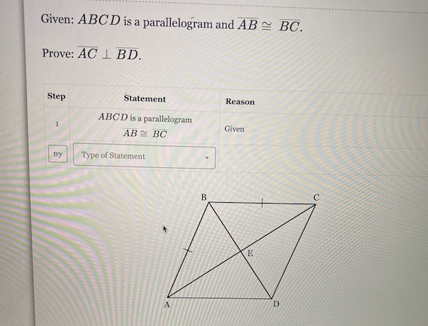 Solved Given: ABCD is a parallelogram and AB BC. Prove: AC I | Chegg.com