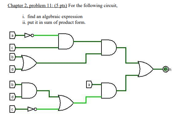 Solved Chapter 2. ﻿problem 11: (5 ﻿pts) ﻿For the following | Chegg.com