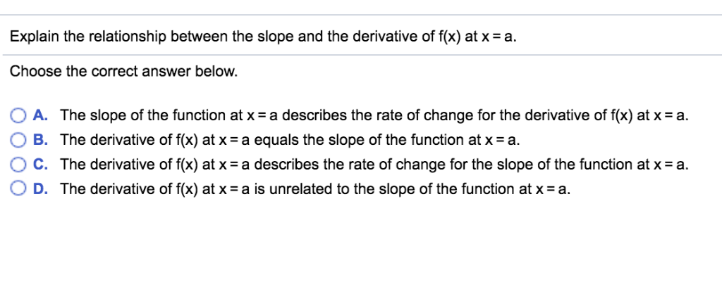 Solved Explain The Relationship Between The Slope And The Chegg