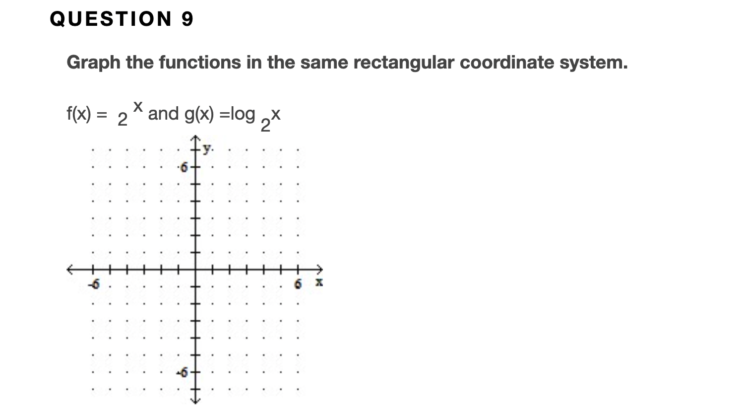 Solved QUESTION 9 Graph the functions in the same | Chegg.com