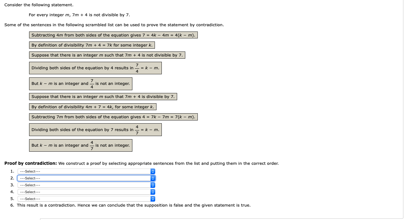 Solved Consider the following statement. For every integer | Chegg.com