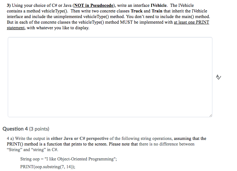 Solved 1 Using Your Choice Of C Or Java Not In