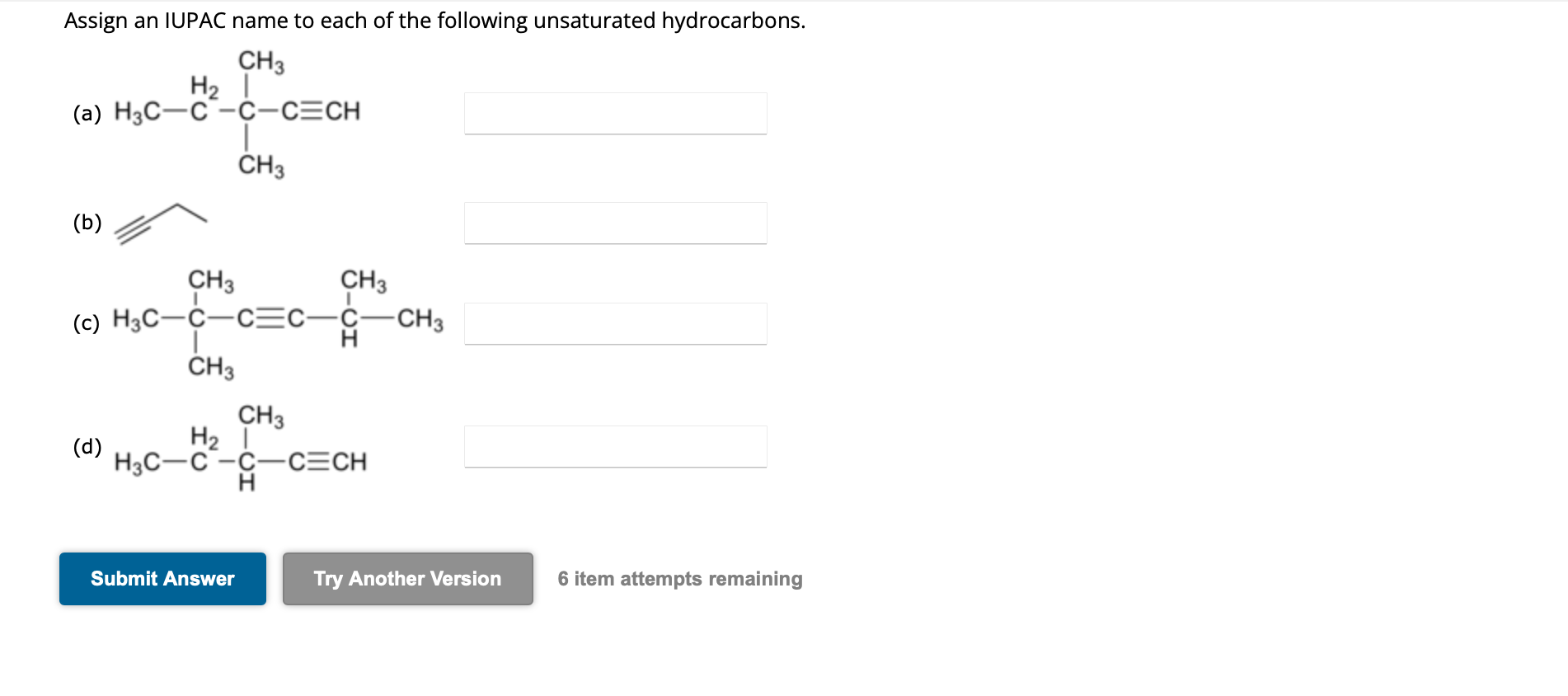 Solved Assign an IUPAC name to each of the following | Chegg.com