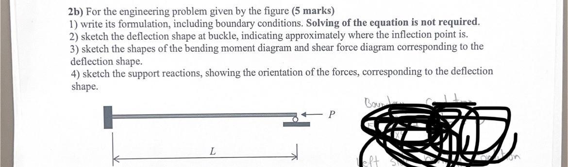 Solved 2b) For the engineering problem given by the figure ( | Chegg.com