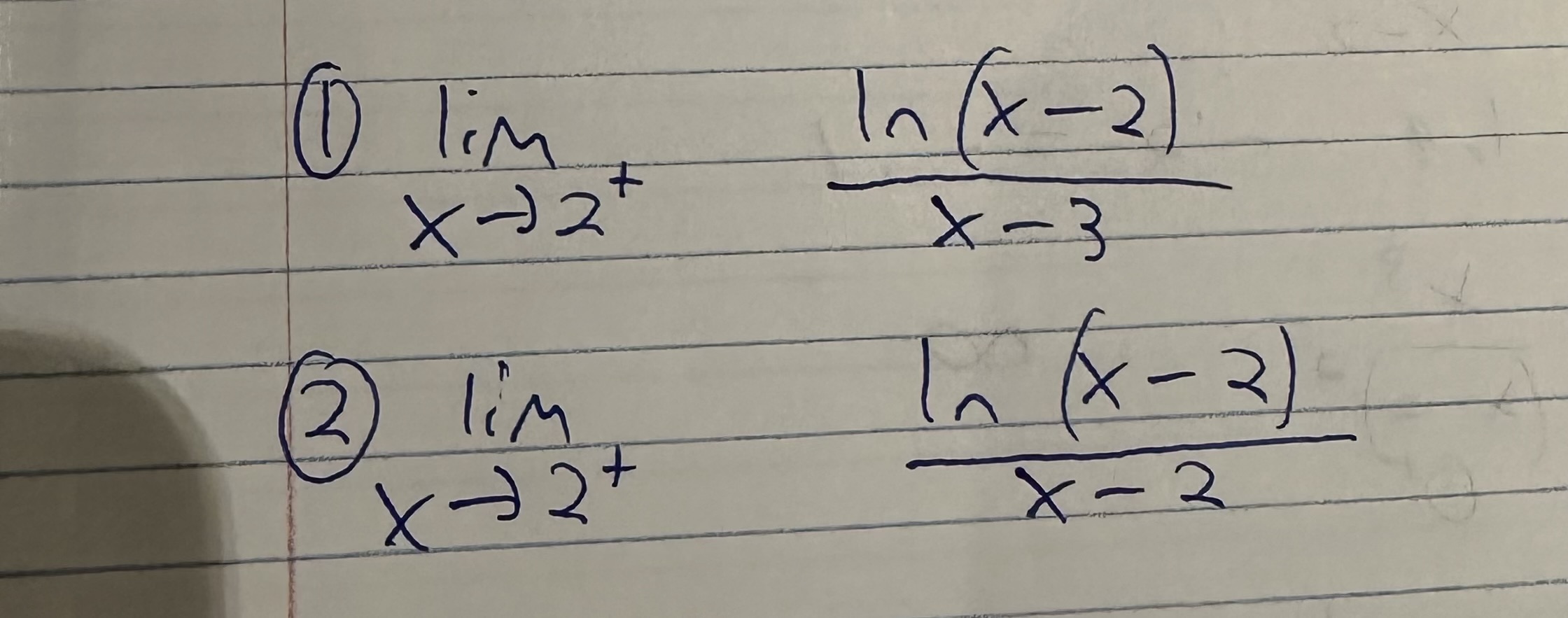 Solved x−3ln(x−2)x−2ln(x−2) | Chegg.com