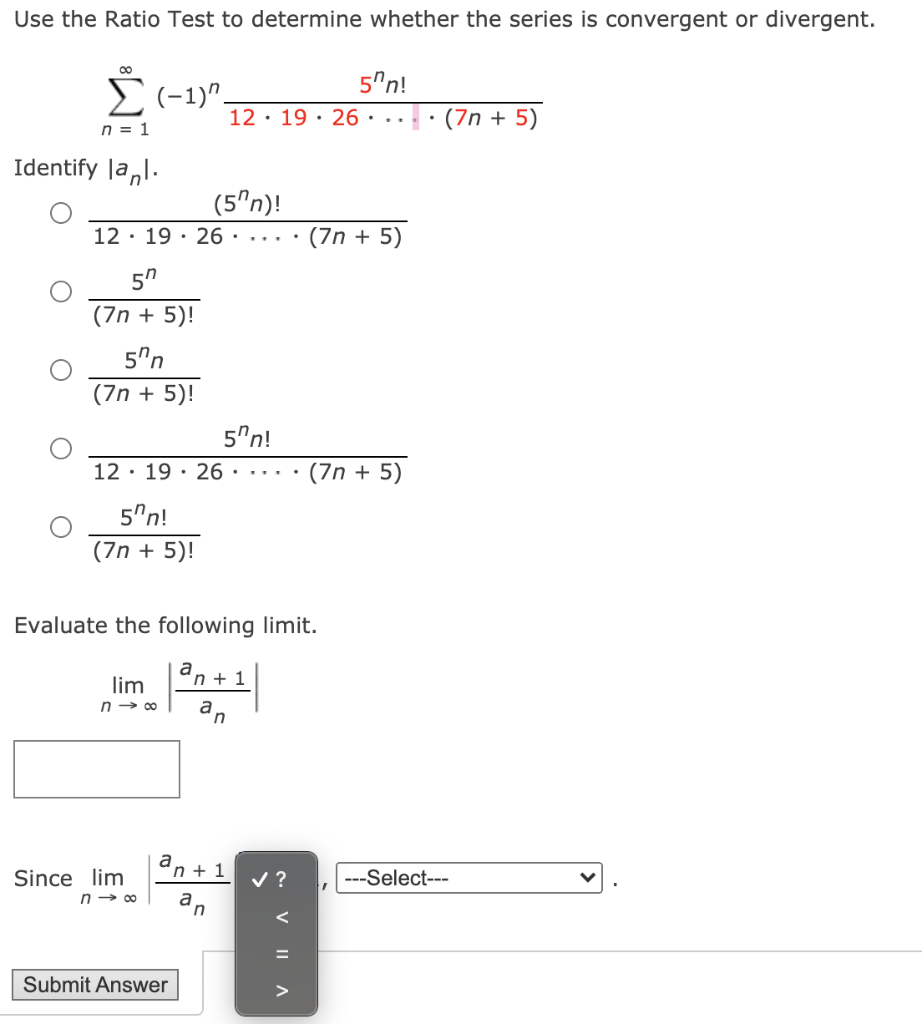 Solved Use the Ratio Test to determine whether the series is | Chegg.com