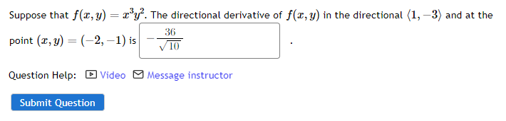 Solved Suppose that f(x,y)=x3y2. The directional derivative | Chegg.com