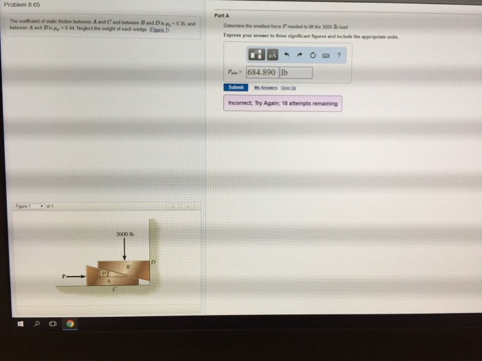 Solved The Coefficient Of Static Friction Between A And C