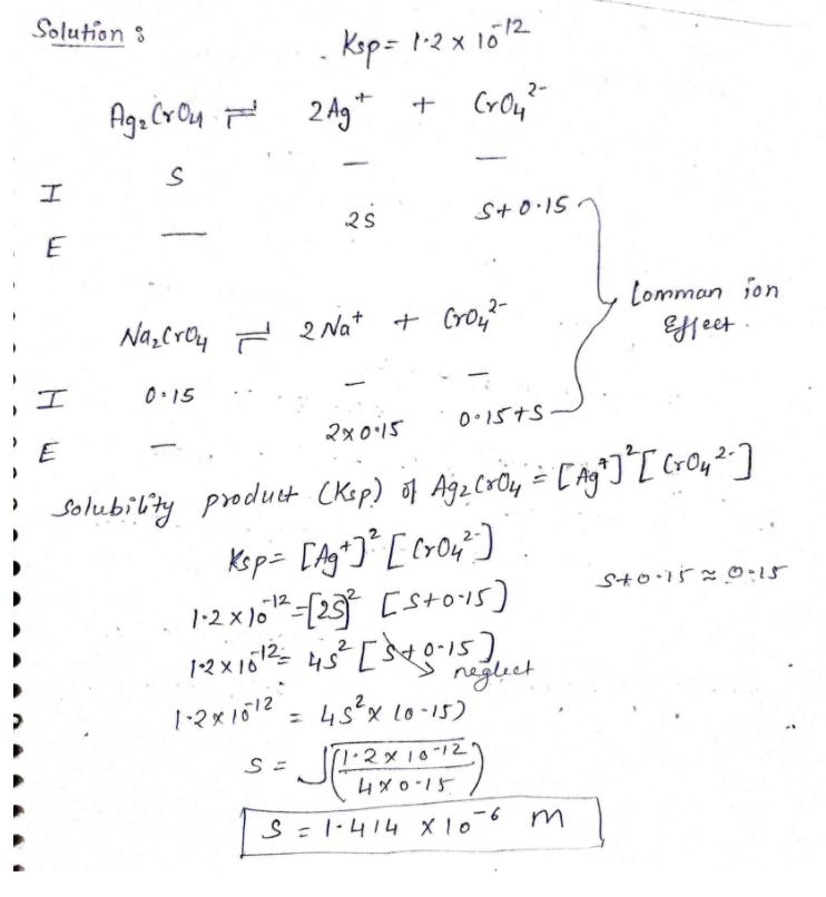 Solved given:- Ksp=1.2x10-12 To find out:- solubility | Chegg.com