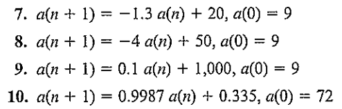 Solved Graph the following Discrete Dynamical Systems. | Chegg.com
