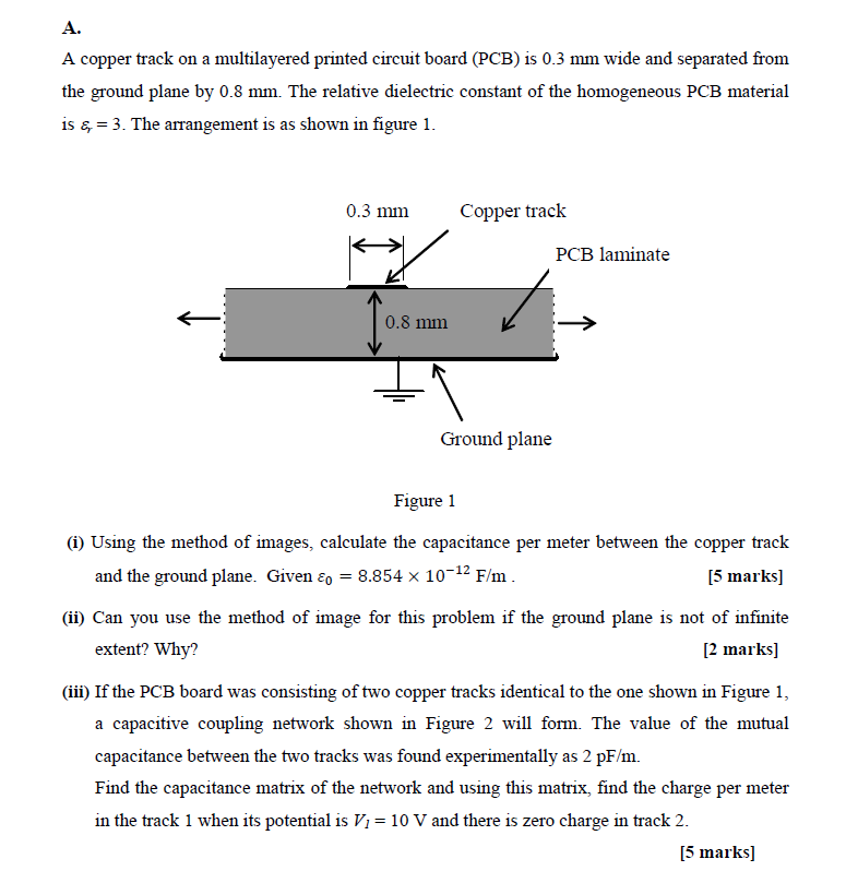 A. A copper track on a multilayered printed circuit | Chegg.com