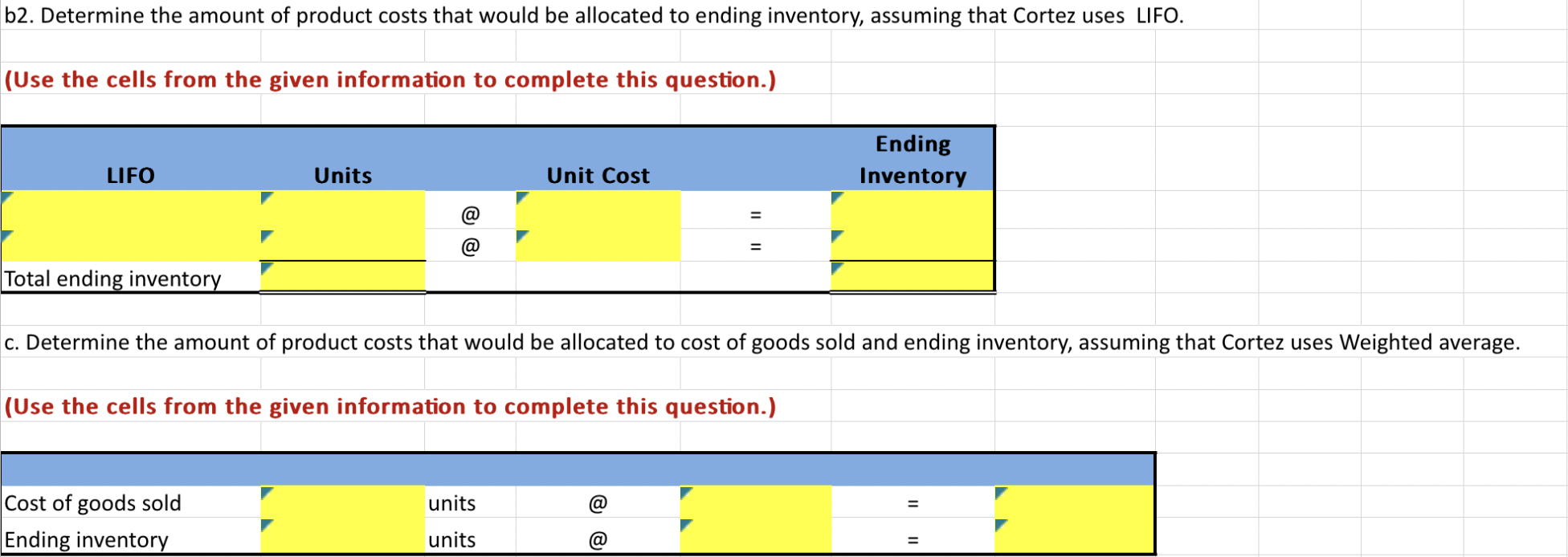 Solved Required a1. Determine the amount of product costs | Chegg.com