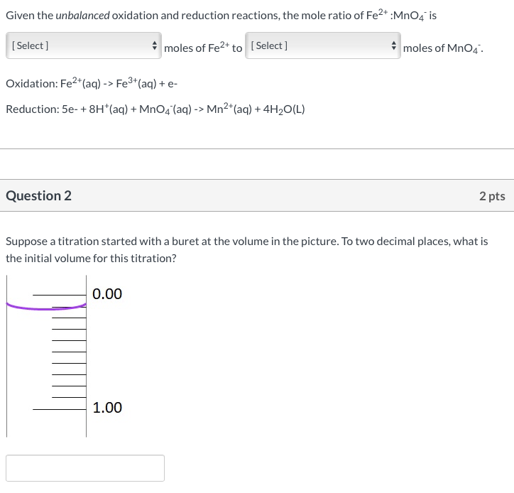Solved Given the unbalanced oxidation and reduction | Chegg.com
