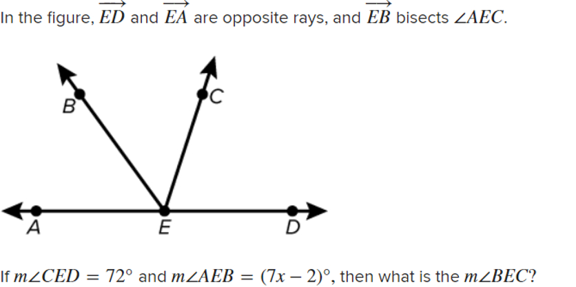Solved In the figure, ED−->− ﻿ and EA−-> ﻿ are opposite | Chegg.com