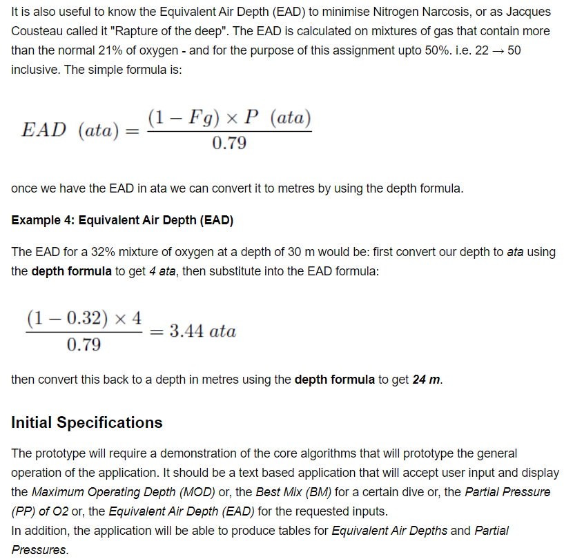 Underlying Concepts and Formulas In scuba diving most | Chegg.com