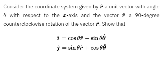 Solved Consider the coordinate system given by ô a unit | Chegg.com