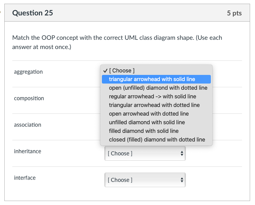 Solved Match the OOP concept with the correct UML class | Chegg.com Solved Match the OOP concept with the correct UML class | Chegg.com