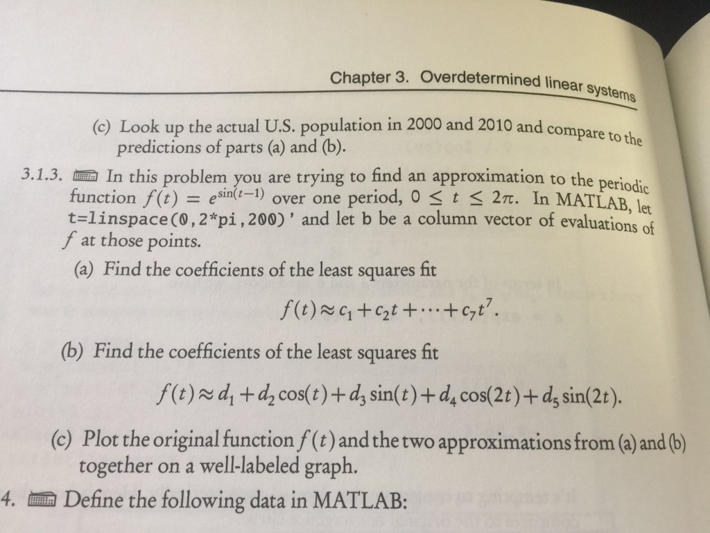 Solved 3.2. The normal equations 105 Function 3.2.1 | Chegg.com