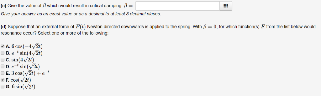Solved A spring is suspended vertically from a fixed | Chegg.com
