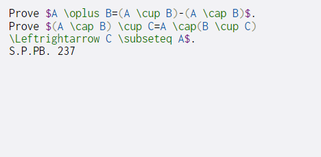 Solved Prove $A \oplus B=(A cup B)-(A \cap B)$. Prove $(A | Chegg.com