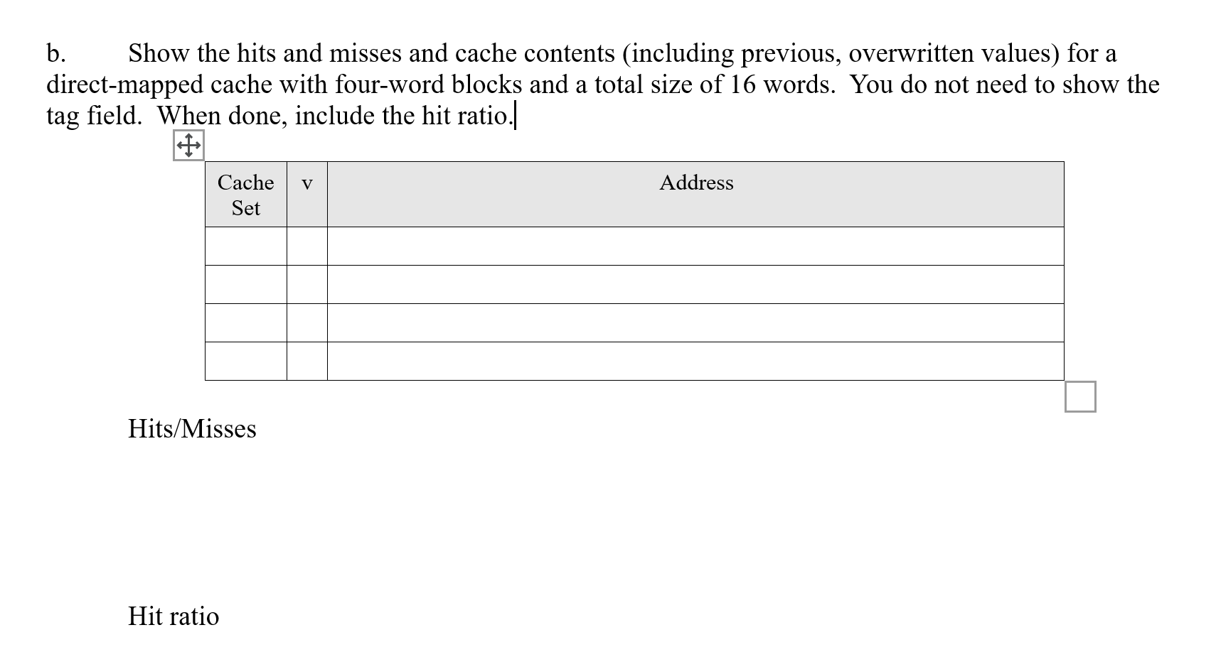 Solved 6. Here is a series of address references given as | Chegg.com