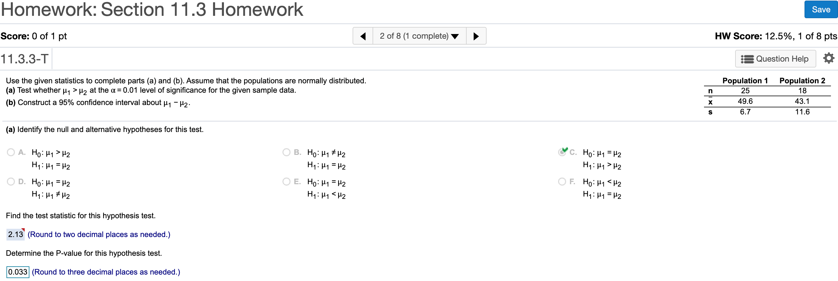 Solved Homework Section 11 3 Homework Save Score 0 Of 1 Pt