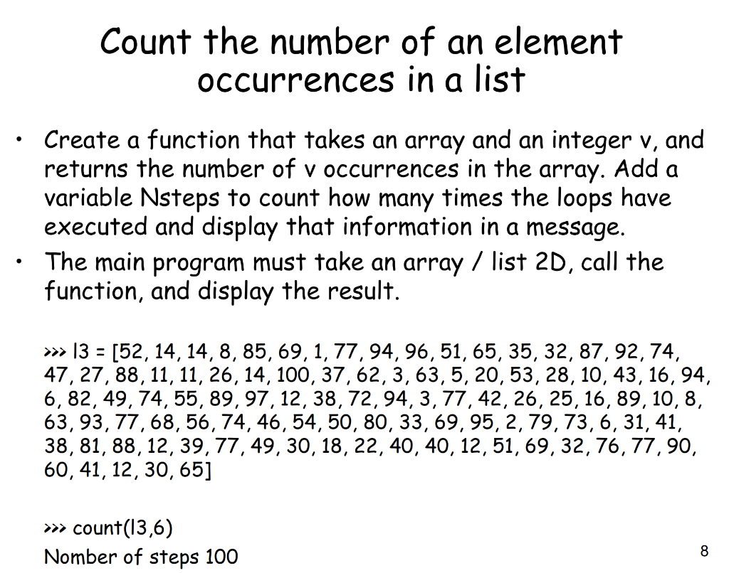 Solved Searching An Element In An Array Create A Function 7839