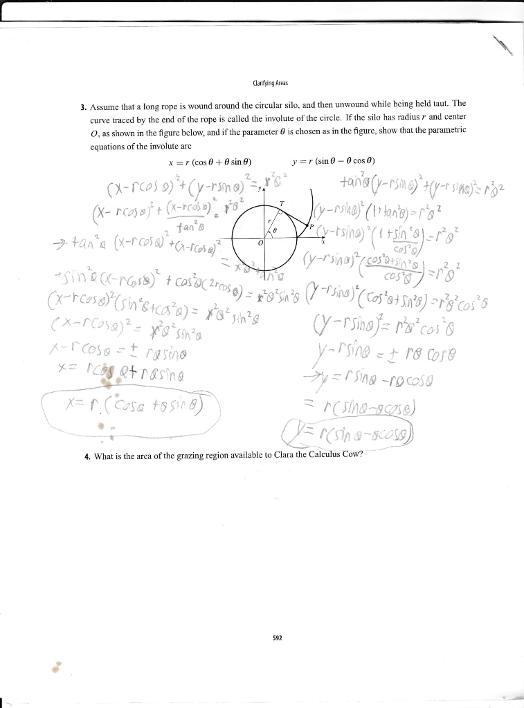 Solved Clanifying Areas 3. Assume that a long rope is wound | Chegg.com