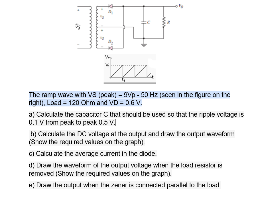 Solved VO D us с us ws D2 * Ver Vi Ve ti The ramp wave with | Chegg.com Solved VO D us с us ws D2 * Ver Vi Ve ti The ramp wave with | Chegg.com