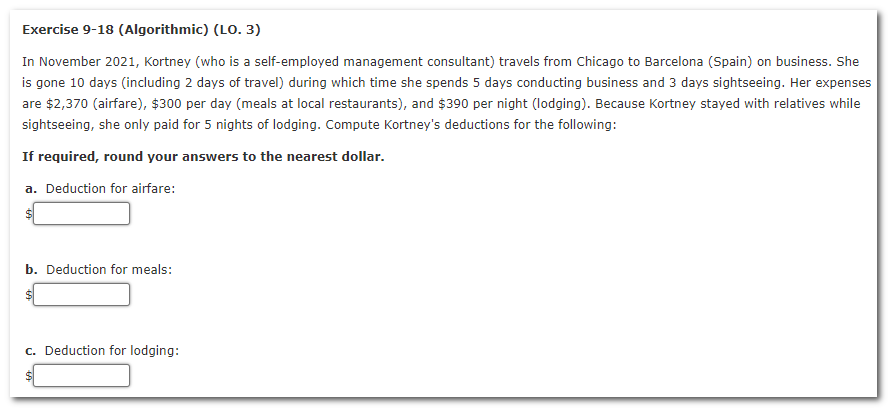 Solved Exercise 9-18 (Algorithmic) (LO. 3) In November 2021, | Chegg.com