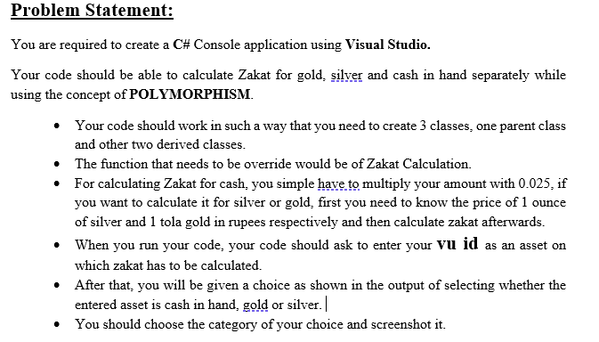 Solved Problem Statement You Are Required To Create A C 