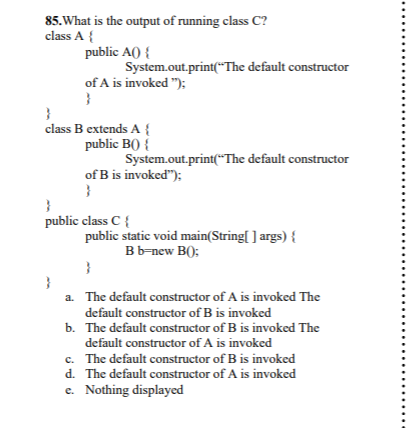 Solved 83.What is displayed on the console when running the | Chegg.com