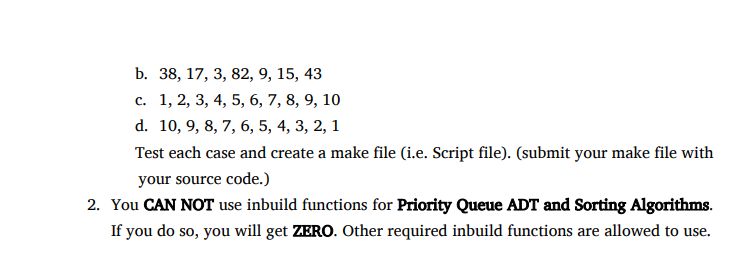 This assignment is to understand the various sorting | Chegg.com