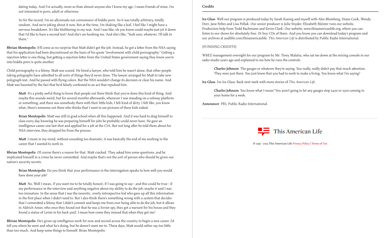 This American Life And if you read my penalty phase | Chegg.com