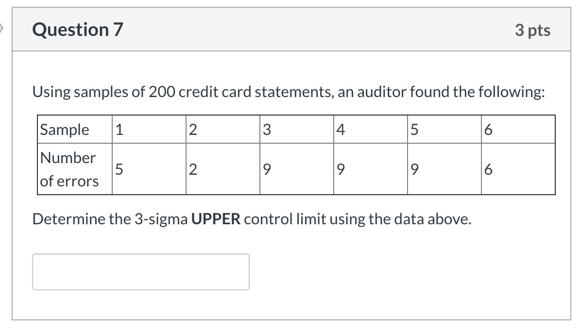 Solved Question 7 3 pts Using samples of 200 credit card | Chegg.com
