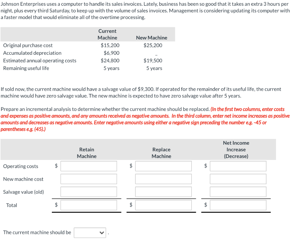 Solved Prepare an incremental analysis to determine whether | Chegg.com