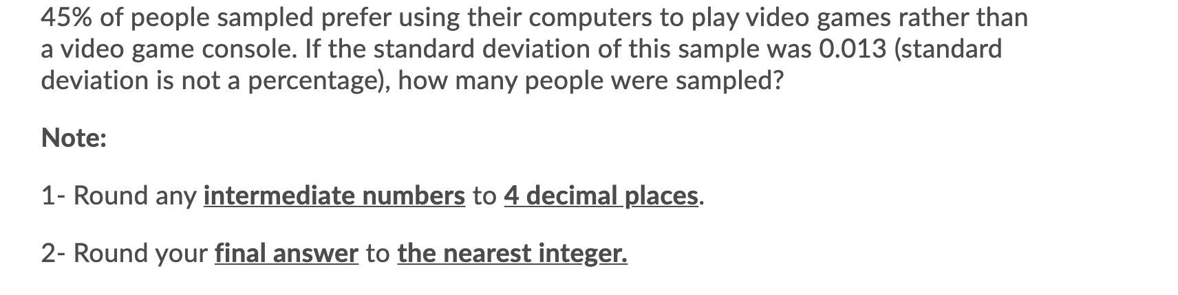 Solved 45% of people sampled prefer using their computers to | Chegg.com