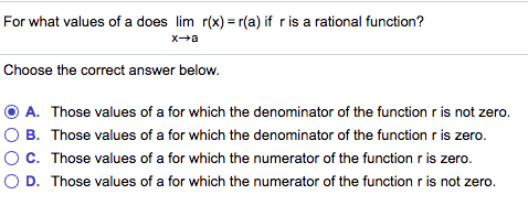 Solved For what values of a does lim r(x)-r(a) if r is a | Chegg.com