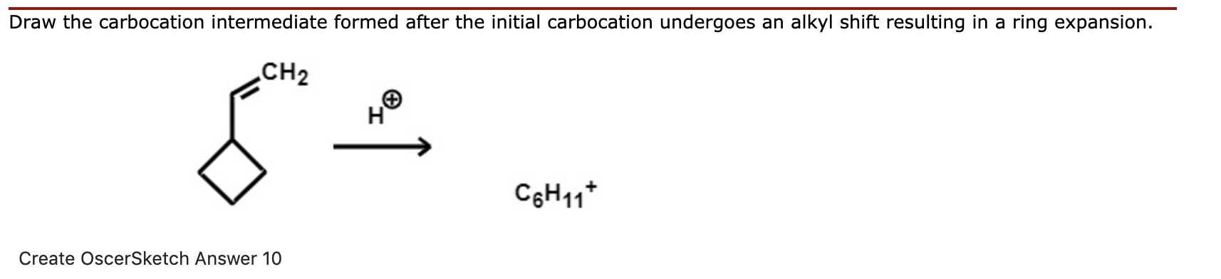 Solved Draw the carbocation intermediate formed after the | Chegg.com