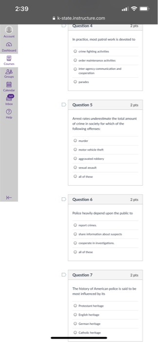 Solved 2:39 a k-state.instructure.com In practice, most | Chegg.com