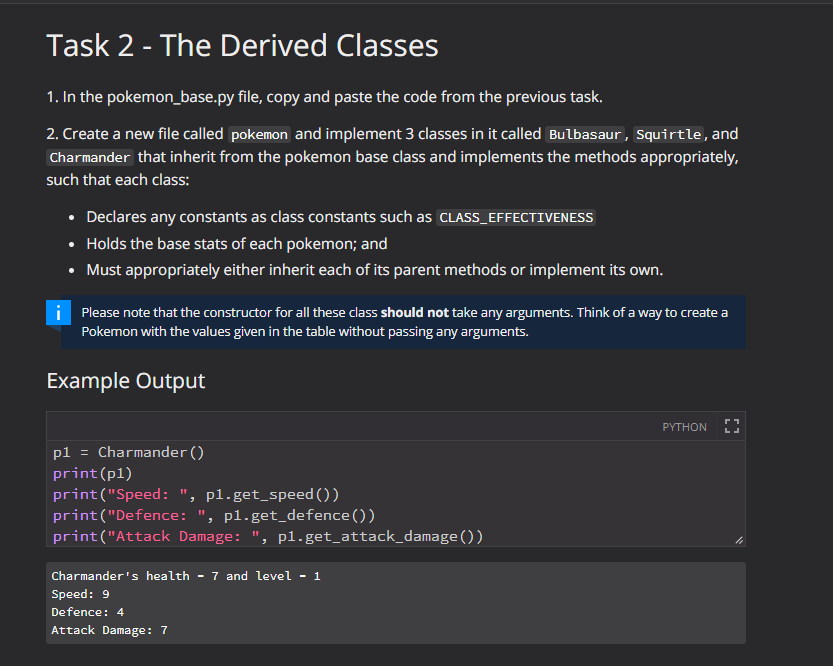 Solved Task 2 - The Derived Classes 1. In the | Chegg.com